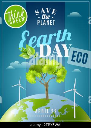 Save planet earth day announcement environmental awareness ...