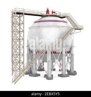 Spherical Storage Tank Isolated Stock Photo - Alamy