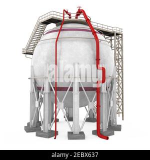 Spherical Storage Tank Isolated Stock Photo - Alamy