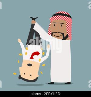 Cartoon of Businessman Shaking Out Money from his Client or Customer ...