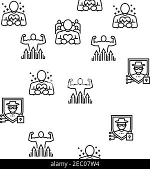 Values Human Life Vector Seamless Pattern Stock Vector Image & Art - Alamy