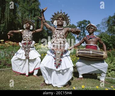 Kandyan dancer in traditional costume, headdress, silver, portrait ...