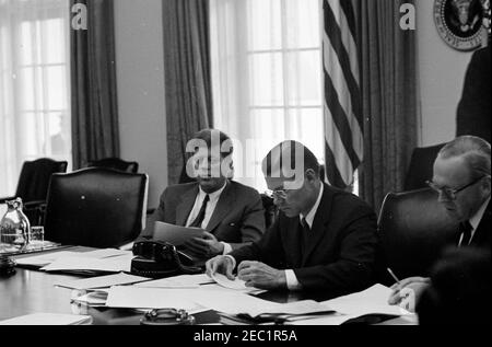 President John F. Kennedy meets members of the U.S. Navy Dental Corps ...