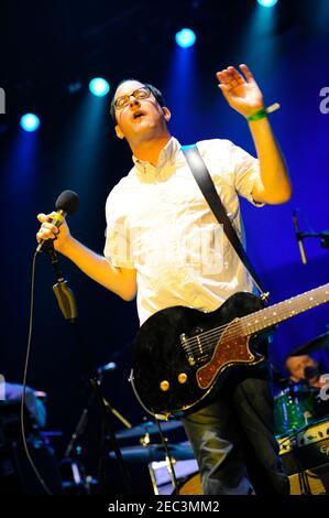 American rock band The Hold Steady Performing Live Liverpool 2008 Stock ...