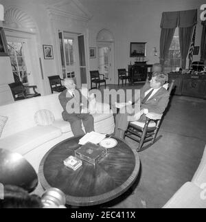 Meeting with Vice Admiral Hyman G. Rickover, 12:22PM. President John F ...