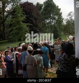 President John F. Kennedy (partially hidden), First Lady Jacqueline ...