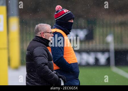 Penybont FC training session at Bryntirion Park on the 13th February ...