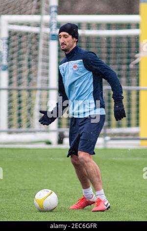 Penybont FC training session at Bryntirion Park on the 13th February ...