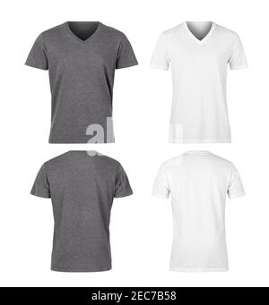 woman tshirt set,front back views t-shirt isolated on white, girl t ...