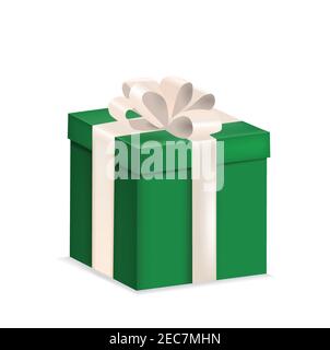 green gift box Stock Vector Image & Art - Alamy