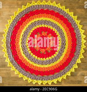 gorgeous centerpiece, handcrafted knitting Stock Photo - Alamy