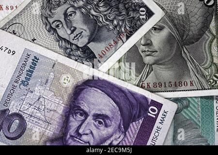 Germany 10 Deutsche Mark Note Stock Photo - Alamy