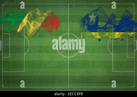 Curacao vs Congo Soccer Match, national colors, national flags, soccer ...