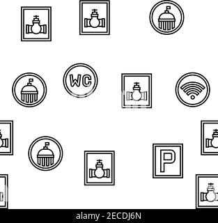 Public Service Signs Vector Seamless Pattern Stock Vector Image & Art ...