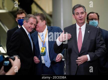 (Left to right) Donald Trump's attorneys Lindsey Halligan, James Trusty ...