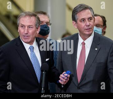 (Left to right) Donald Trump's attorneys Lindsey Halligan, James Trusty ...