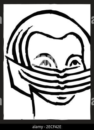 Face protection Mask Vector logo. Medical Mask logo vector icon ...