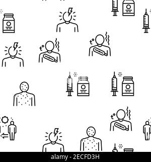 Chicken Pox Disease Vector Seamless Pattern Stock Vector Image & Art ...