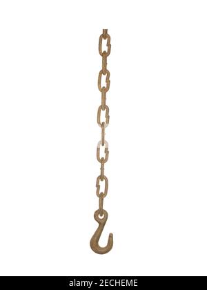 wet old rusty metal chain isolated on white background Stock Photo - Alamy