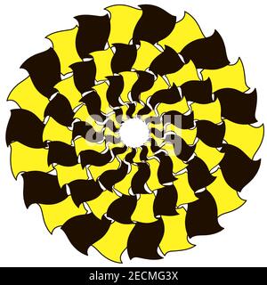 Yellow Circle Dotted Icon Isolated on Black Background Stock Vector ...