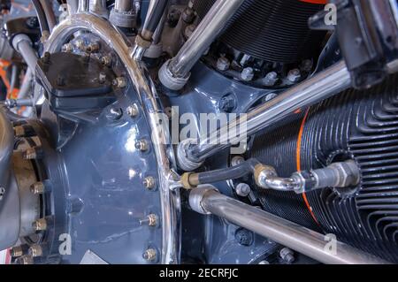 Pratt & Whitney R-1340 Wasp radial, side view Stock Photo - Alamy