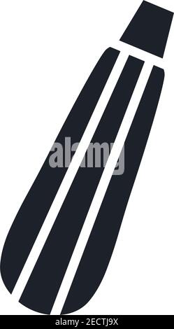 Zucchini isolated vector glyph icon. Vegetable sign. Graph symbol for ...