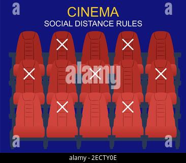 covid measures on theater seats Stock Photo - Alamy