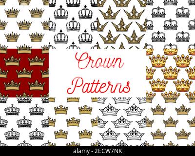 Regal crown pattern vector seamless Stock Vector Image & Art - Alamy