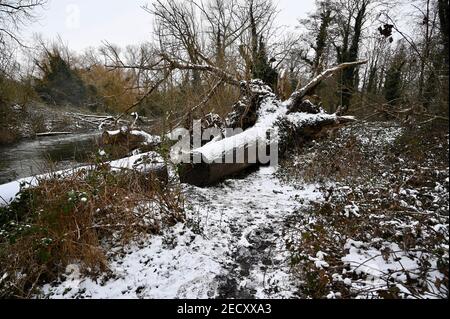 Snowscene, Foots Cray Meadows, Sidcup, Kent. UK Stock Photo - Alamy
