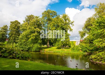 Green park in town of Ringsted in Denmark Stock Photo - Alamy