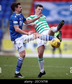 Celtic's Callum McGregor (left) and St Johnstone's Victor Griffith ...