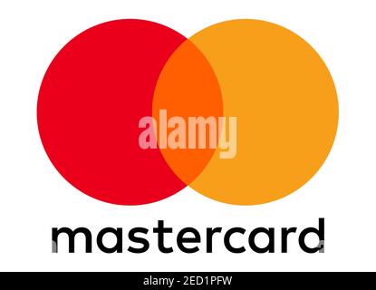Mastercard, White background, Logo, Brand name Stock Photo - Alamy