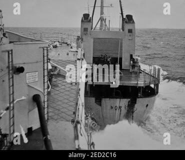 HMS Leander and the Icelandic gunboat Thor collide during the cod war ...