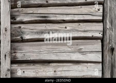Shield with a large number of parallel wooden logs Stock Photo - Alamy