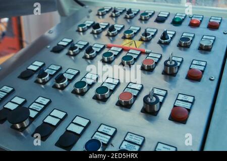 Control panel drilling rig with manometer Stock Photo - Alamy