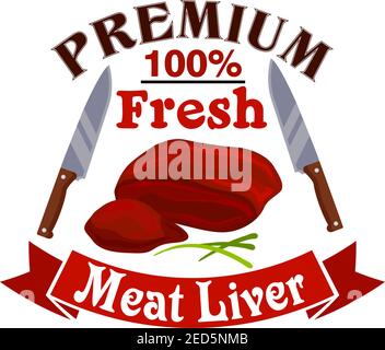 Steak sign. Fresh meat shop vector icon. Natural fresh meat steak of ...
