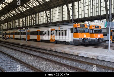 train in Portbou railway station, Spain Stock Photo - Alamy