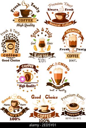 Milk with cupcake and coffee mug Stock Vector Image & Art - Alamy