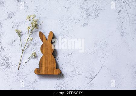 Top view template with Easter bunny ears and colorfull eggs Stock Photo ...