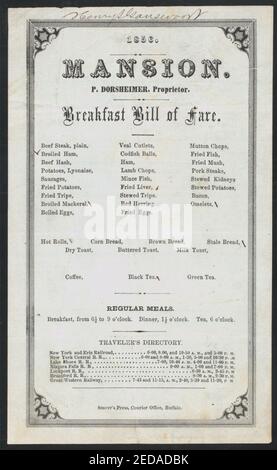 DAILY BREAKFAST [held by] MANSION [at] [BUFFALO, NY] ([COFFEE SHOP ...