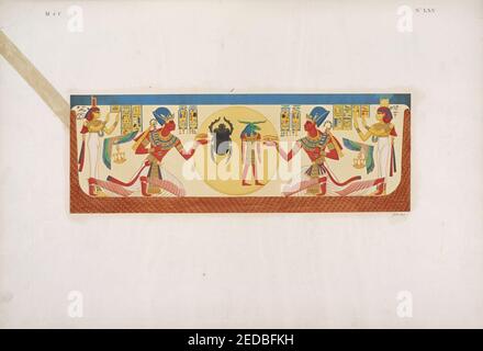 Frontespizio consueto delle tombe reali, tolto da quella di Ramses XI a ...