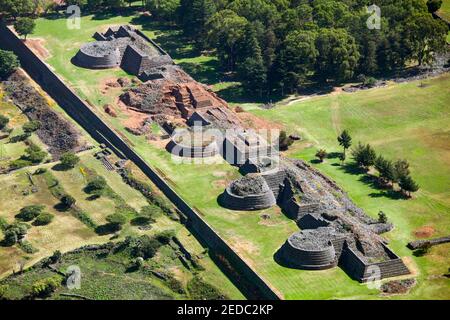 The Tarascan ruins of Tzintzuntzan, Michoacan, Mexico. These Purepecha ...