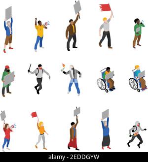 Public protest demonstration. People boycott government. Civil rights ...