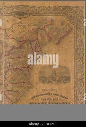 Johnson's new illustrated & embellished county map of the republics of ...