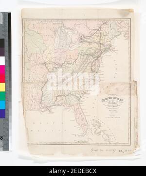 Map of the United States and Canada shewing Captn. Hall's route through ...