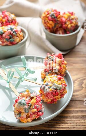 Tasty food for baby shower party on table Stock Photo - Alamy