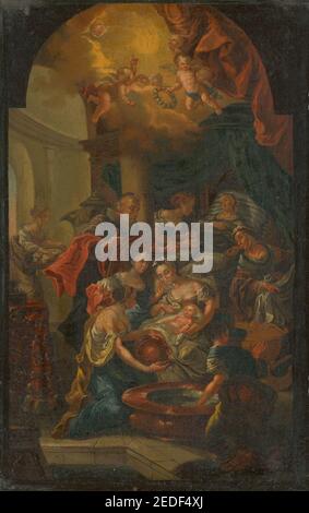 Nemecký maliar z 3. tretiny 18. storočia - Birth of Saint John Stock ...