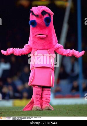 Southend United mascot Sammy the Shrimp carries a flag Stock Photo - Alamy