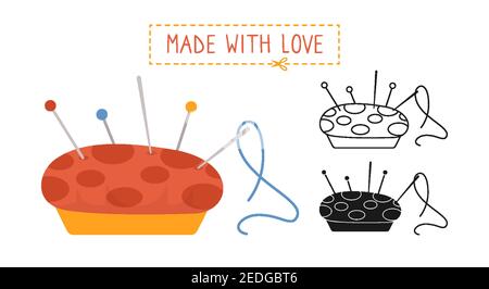 Sewing pins icon, outline style Stock Vector Image & Art - Alamy