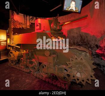 American M3 Stuart tank displayed at Pacific Combat Zone at National ...